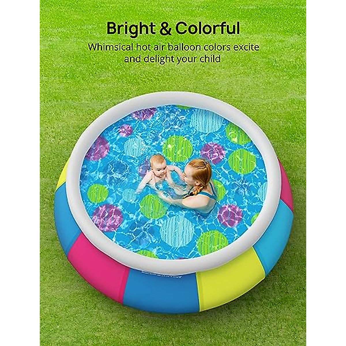 Inflatable Swimming Pool, 10ft ×30in Easy Set Pool with Pool Cover, Blow Up Pool Swimming Pools Above Ground for Kids Adults Family Backyard Garden