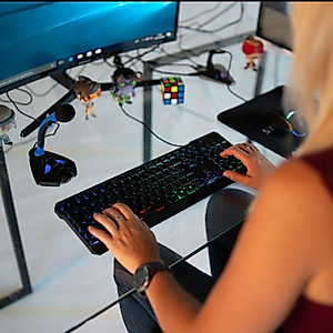 Klim Chroma Gaming Keyboard Wired USB + 2 ms Response Time + Backlit Keyboard for PC & MAC (Renewed)