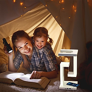 2024 New LED Desk lamp with Wireless Charger, Suspension Style Sensor Cabinet Lamp, Anti-Gravity Small Night Lamp, Wireless USB Charging Bedroom Sleep Light Reading Light Table Lamp1