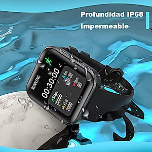 Smartwatches, Fitness Watches, Activity Tracker Smart Watches, 1.71" Full Touch Smartwatch with IP68 Waterproof, Heart Rate Monitor, Message Notification Sleep Monitor, for Android iOS