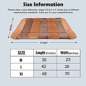 Dog Beds for Large Dogs Crate Pad Mat 48" Dog Cat Pet Bed Sleeping Mats Washable Non Slip Mattress Kennel Pads