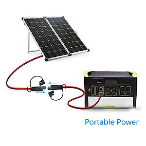 RIIEYOCA SAE to XT60I-F Connector Adapter,12AWG Cable SAE Solar Panel Connect,with SAE Reverse Adapter for Portable Power Station & Solar Generator(1M)