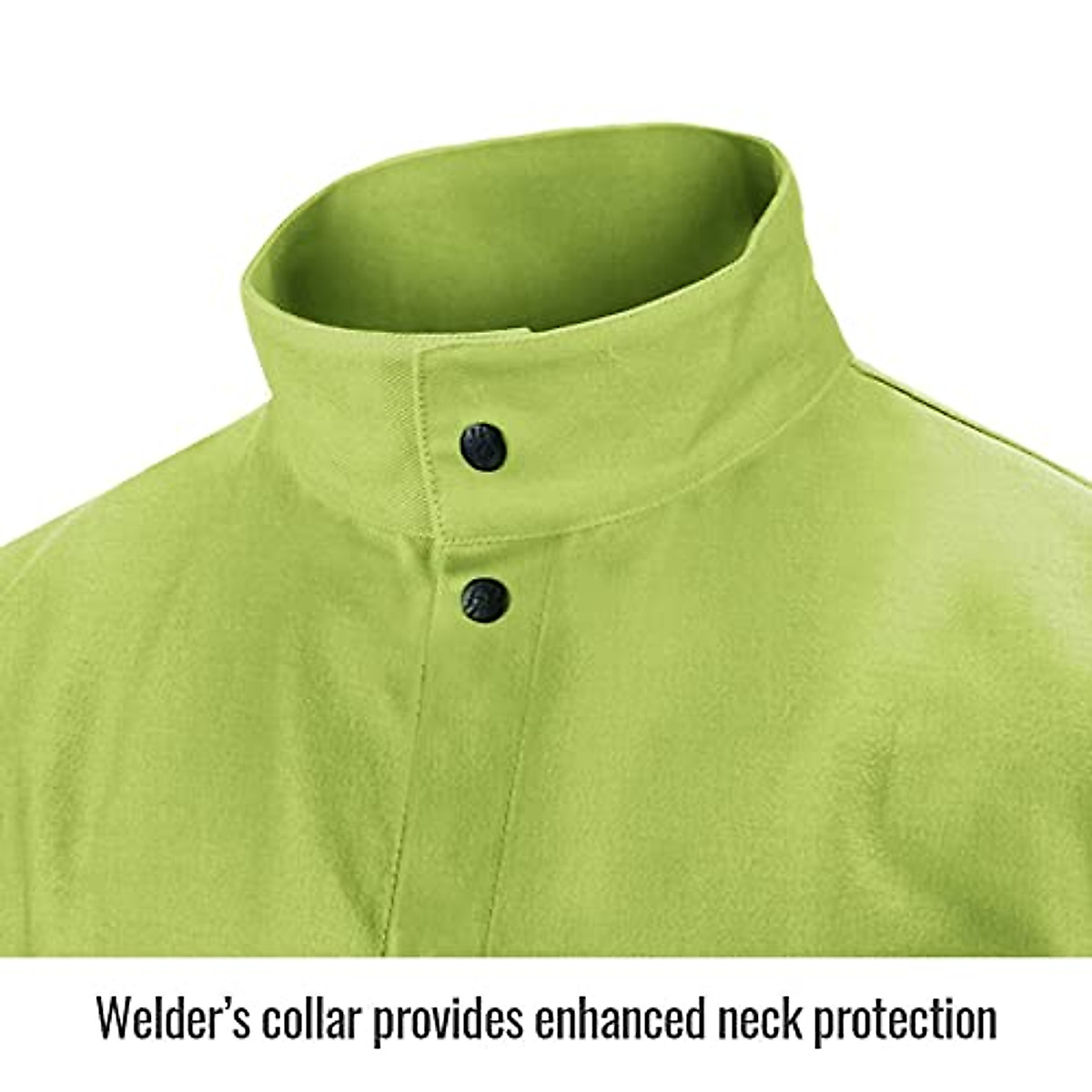 BLACK STALLION 9 oz. FR Cotton Welding Coat - 30" Lime Green FL9-30C - XL