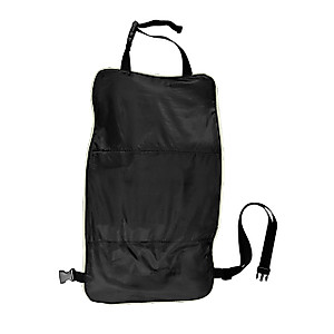 Mandala Crafts Car Backseat Organizer Kick Mat Back Seat Protector for Kids, Black, Pack of 2