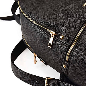 Special made fancy backpack for women, stylish and fashionable backpack made out of artificial leather (black)