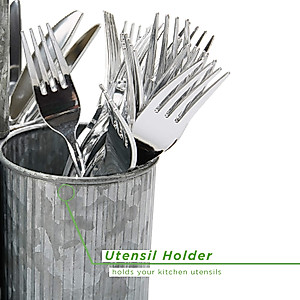 Mind Reader 3-Compartment Caddy Utensil Holder, Silver