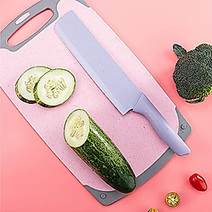 CHUYIREN Knife Set, Colorful Kitchen Knife Set 6 PCS, High Carbon Stainless Steel Cute Knife Set with Non-Stick Coating for Cooking, Camping, RV Travel, and Dorm,Gift Box