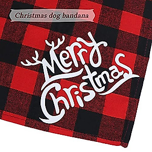 STMK Holiday Plaid Dog Bandanas, 4 Pack Halloween Thanksgiving Day Christmas Dog Bandana for Halloween Thanksgiving Day Christmas Dog Puppy Costume Decorations (Holiday Style)
