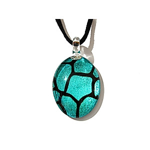 Handmade Dinosaur Egg Style Glass Pendant Glass Blown Necklace Jewelry No.1 - Collection Y2015
