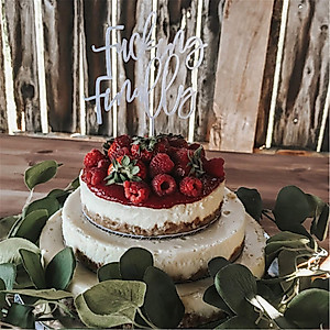 Rural Funny Finally Wedding Cake Topper for Bridal Shower Engagement Party Decoration , Antique Wood