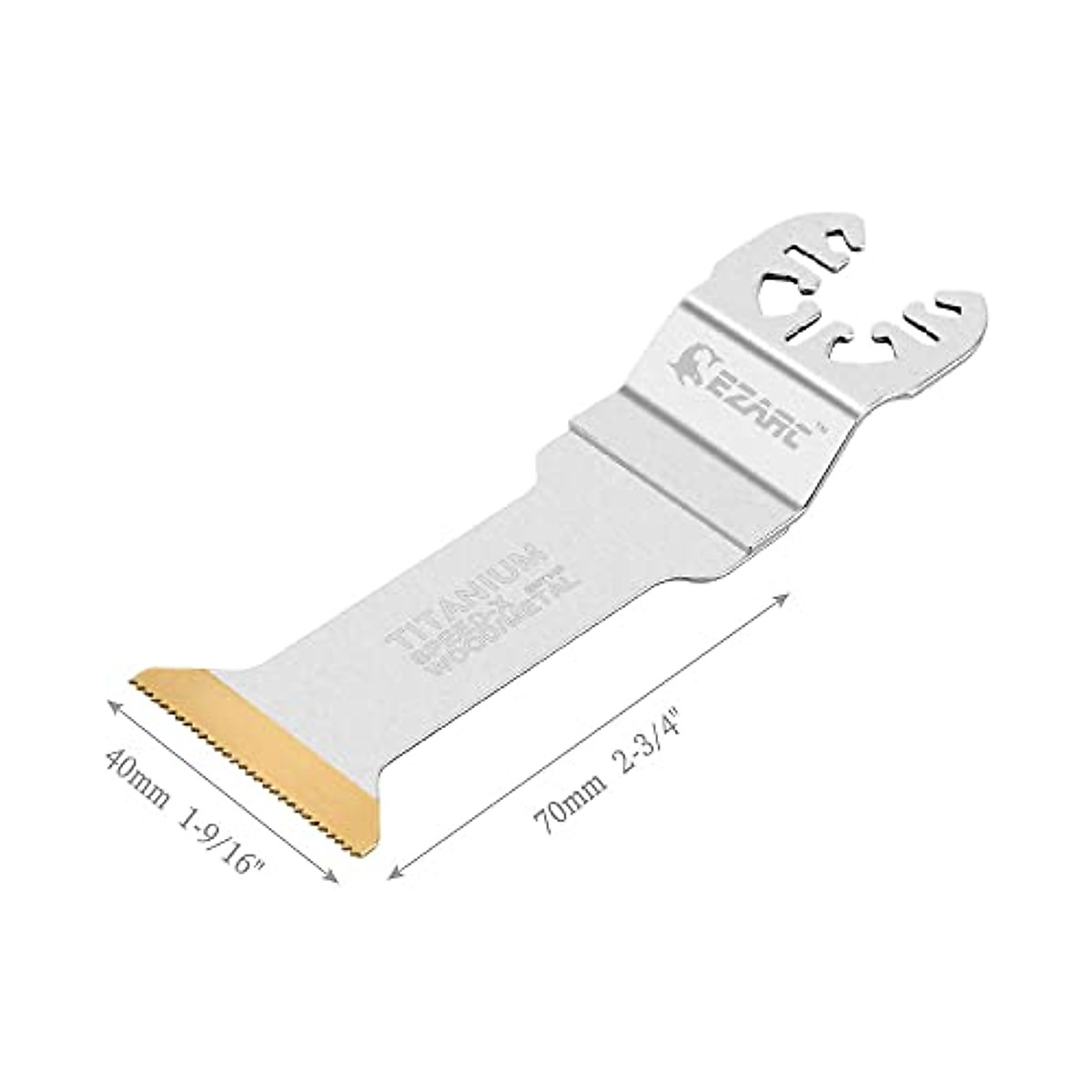 EZARC Titanium Oscillating Multitool Blades Extra-Long Power Cut Saw Blades Fast Cutting for Wood, Metal and Hard Material, 3-Pack