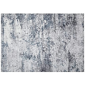 Oriannal Area Rugs for Living Room: 5x7 Indoor Abstract Soft Fluffy Rugs Shaggy Large Rugs for Bedroom Dining Room Home Office Nursery Decor Under Dining Table Washable- Blue/Gray