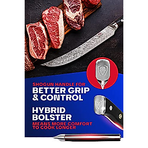 DALSTRONG Butcher Knife - 8 inch - Shogun Series ELITE - Japanese AUS-10V Super Steel - G10 Handle - Vacuum Treated - Meat, Kitchen Slicer - Razor Sharp Breaking Knife - BBQ Knife - Sheath Included