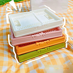 Easter Egg Basket Fruit Basket Hand Carry Storage Case Picnic Basket Folding Storage Basket Snack Organizer Household Storage Basket Berry Picking Basket Plastic Storage Basket