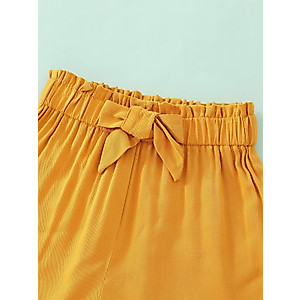 SOLY HUX Girl's 2 Piece Outfit Summer Boho Floral Print Long Sleeve Top and Shorts Set Cute Clothes for Girls Multicoloured 160