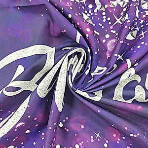 SVBright Purple Happy Birthday Backdrop for Women 7Wx5H Shinning Diamond Silver Bokeh Dots Woman Girls Elegant Sweet Princess Polyester Fabric Photography Background Banner Photo Booth Photo Studio