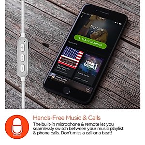 HyperGear MagBuds Wireless Stereo Sound Earphones. Sweatproof with Hands-free Microphone & Maximum Noise Isolation For Any Bluetooth Enabled Device
