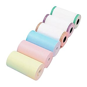 LUKEO 12 Roll Printable Sticker Paper Roll Direct Thermal Paper with Self-adhesive 57x30mm for Paperang P1/P2 Pocket Thermal Printer
