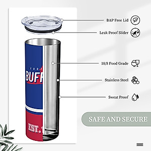 LANJAO Tumbler 20oz Straight Skinny Car Cups With Insulated Cup Sleeve Portable Handle, Sports Travel Coffee Mug, Stainless Steel, Insulated,Classic Collection Gifts for Men Women Fans