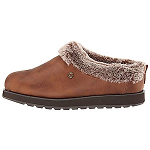 Skechers Women's Keepsakes-R E M Faux Fur Lined Shootie with Memory Foam Slipper, Brown, 9
