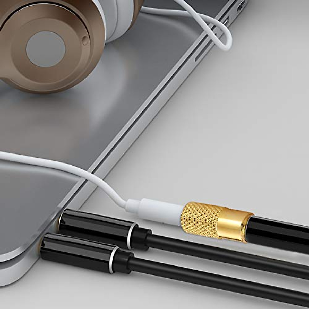 DaKuan Pack of 6, 6.35/6.5 mm to 3.5 mm Headphones Adapters, Stereo Audio Adapter 1/4 inch Male -1/8 inch Female Headphone Jack