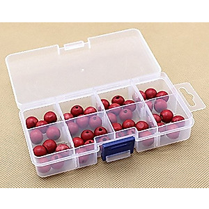 8 Grid Portable Clear Hard Plastic with Removable Dividers Art Craft Storage Container Jewelry Ring Earring Beads Sewing Pills Accessories Storage Organizer Box Case