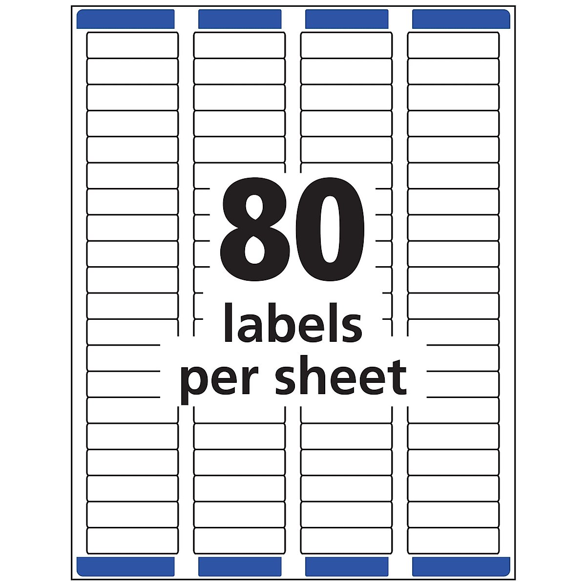 Avery Printable Return Address Labels with Sure Feed, 0.5" x 1.75", Matte Clear, 2,000 Blank Mailing Labels (05667)