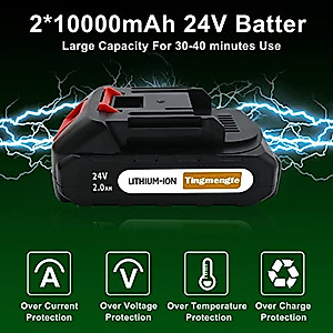 Mini Chainsaw 8 Inch, Cordless Mini Chainsaw Battery Powered with 24V 10000mAh Rechargeable Battery, 3.4Lb One-Hand Use Electric Chainsaw, Handheld Chainsaw for Tree Trimming Wood Cutting