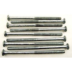 (10) Carriage Head Bolts 5/8-11 x 12" Galvanized A307 HDG