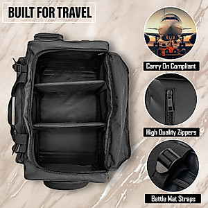 Ultimate Gaming Duffel Bag w/Shoulder Strap - Perfect for Board Games and RPG Players - Removable Dice Tray | Miniature Foam Inserts | Tons of Storage & Pockets | Battle Mat Storage