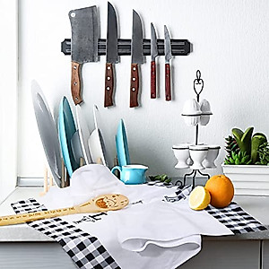 3 Pieces Buffalo Plaid Home Family Love, Black and White,Country Christmas Kitchen Towels Set Fast Drying Farmhouse, Decorative Towels for Cooking Baking (Cute)