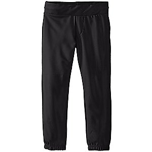EASTON ZONE Softball Pant | Girl's | Medium | Black | 2020 |Low-Rise Waistband With Draw Cord, Set-In Back Pockets
