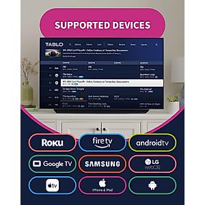 Tablo 4th Gen 2-Tuner Over-The-Air (OTA) DVR + 35-Mile Indoor TV Antenna - Watch, Pause & Record Live TV, News, Sports & Movies Throughout Your Home Over Wi-Fi - 50+ Hrs Recording - No Subscriptions