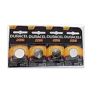 Duracell DL2016 CR2016 DL2016B Coin Type 3 Volt Lithium Battery 4 Pack Security Devices Ect…