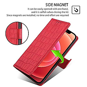 Fansipro Wallet Folio Case for Oppo Reno 2 F, Premium PU Leather Slim Fit Cover for Reno 2 F, 3 Card Slots, Portable, Red
