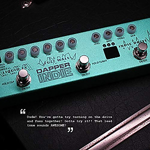 Valeton Multi Effects Guitar Pedal Dapper Indie of Distortion Reverb Delay Chorus Fuzz And Phaser Tremolo for Indie Ambient Psychedelic Grunge Post Rock Stoner Metal Retro Alternative Tone