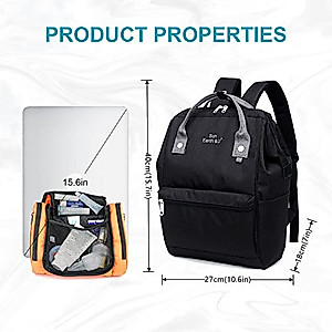 Refutuna Laptop Backpack, 15.6 Inch Work Backpack for Women, Nurse Bag, Teacher Bag, College School Laptop Bookbag, Waterproof Anti-theft Travel Business Backpack