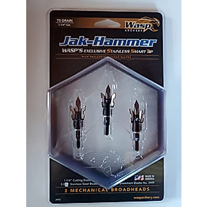 Wasp Jak-Hammer 75 SST 1-1/4" Cutting Diameter Broadhead