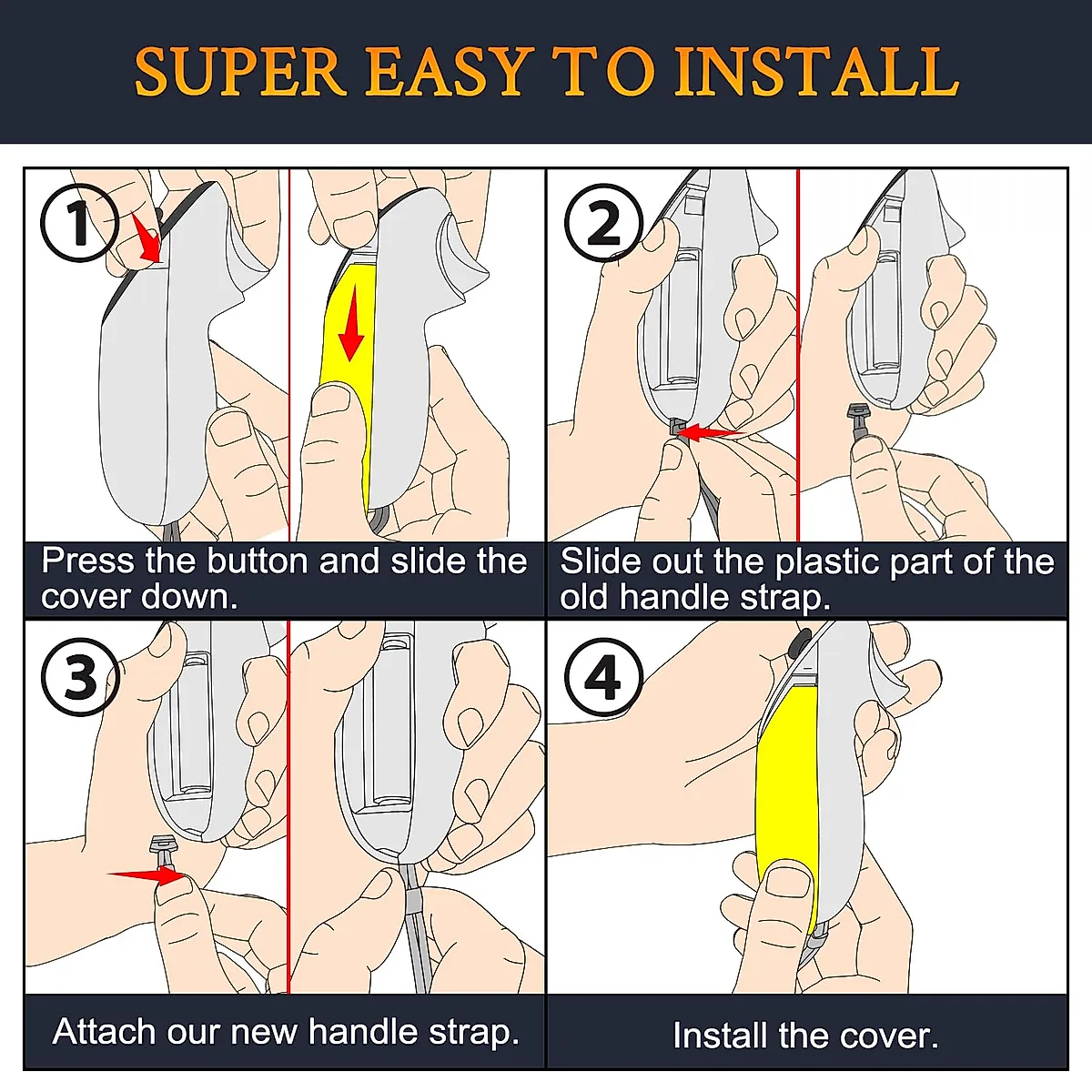 SOULWIT Professional Replacement Wrist Straps (2 Pcs) for Oculus Quest3, Durable & Adjustable Controller Hand Straps for Meta Quest 3S, Easy DIY Installation - White