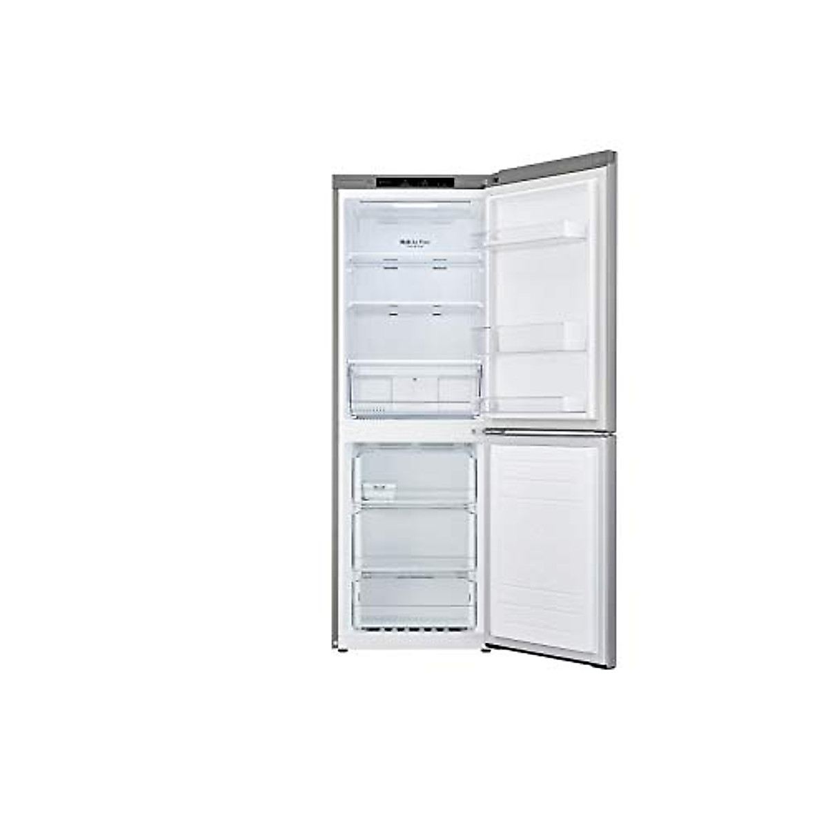 LG LRBNC1104S 24" Bottom Freezer Refrigerator with 10.8 Cu. Ft. Capacity, Door Cooling+, Smart Inverter Compressor, Tempered Glass Shelves, Digital Controls, PrintProof™ Finish, ENERGY STAR® Qualified