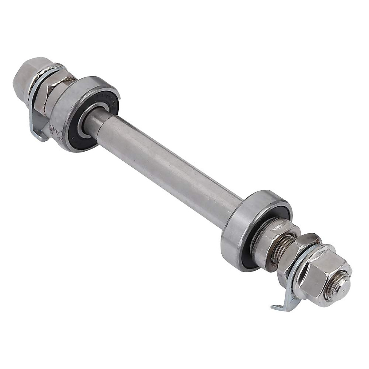 Bicycle Hub Axle Mountain Bike Paired Bearings Solid Axle Riding Equipment Bicycle Accessories,for Road Bikes and Mountain Bikes((Front) axle +6000 Bearing)