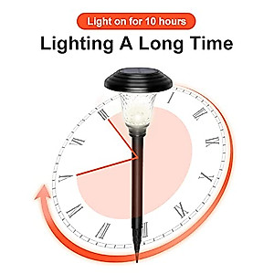 AOBON Solar Lights Outdoor Garden,4 Pack Solar Pathway Lights Outdoor,Solar Lights Outdoor Waterproof for Garden, Landscape, Path, Yard, Patio, Driveway, Walkway.Cool White