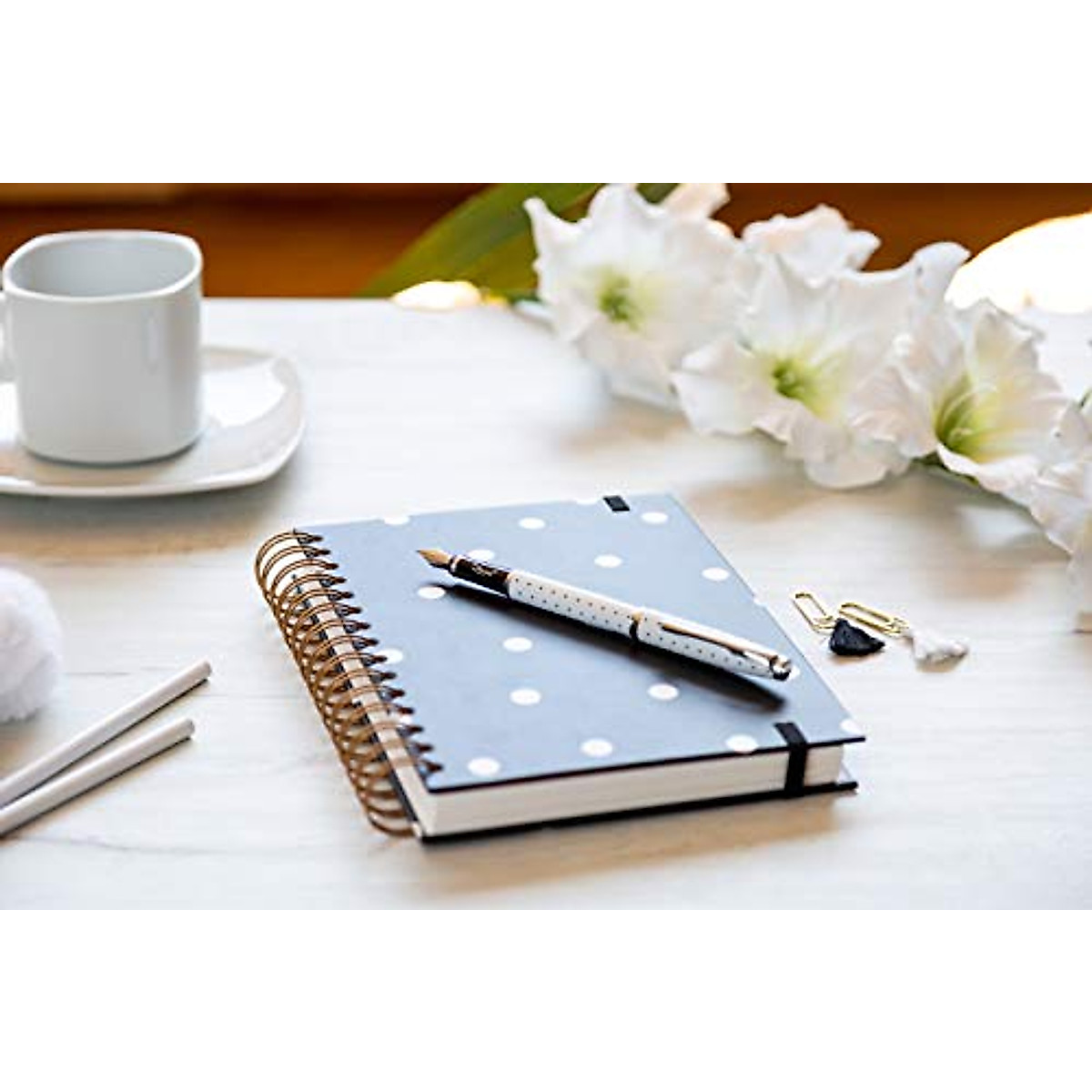 ZenZoi White Fountain Pen | Effortlessly Elegant Writing: Premium Metal Fountain Pen Set with German Schmidt Fine Nib, Ink Converter, and Gift Box Case