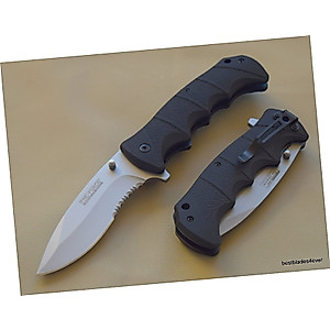 9 Inch Tactical Stainless Steel Open Folding Pocket Knife With Clip Outdoor Survival Hunting Knife by Survival Steel