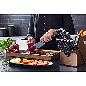 Calphalon Kitchen Knife Set with Self-Sharpening Block, 13-Piece NonStick Knives