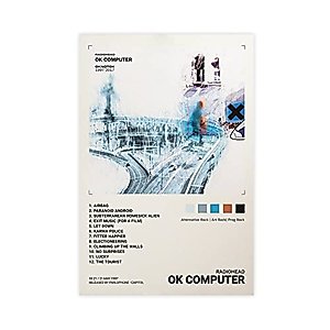 Radiohead Ok Computer Music Album Cover Poster Canvas Poster Wall Art Decor Print Picture Paintings for Living Room Bedroom Decoration Unframe:12x18inch(30x45cm)