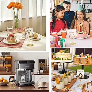 30 Pcs Mini Place Card Holders,Place Card Holders, Wire Picture Holders, Small Table Card Holders, Photo Holders for Centerpieces, Wedding Reception, Party, Birthday (Gold)