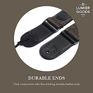 Guitar Strap For Bass, Electric & Acoustic Guitar, Strap Locks Included (Ruby), One Size (LMR00_02)