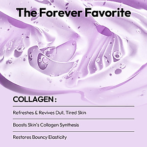 LAPCOS Collagen Sheet Mask, Firming Daily Face Mask with Collagen Peptides for Anti-Aging, Helps to Minimize Wrinkles, Restores Skin Elasticity & Firmness, Korean Beauty Favorite, 5-Pack