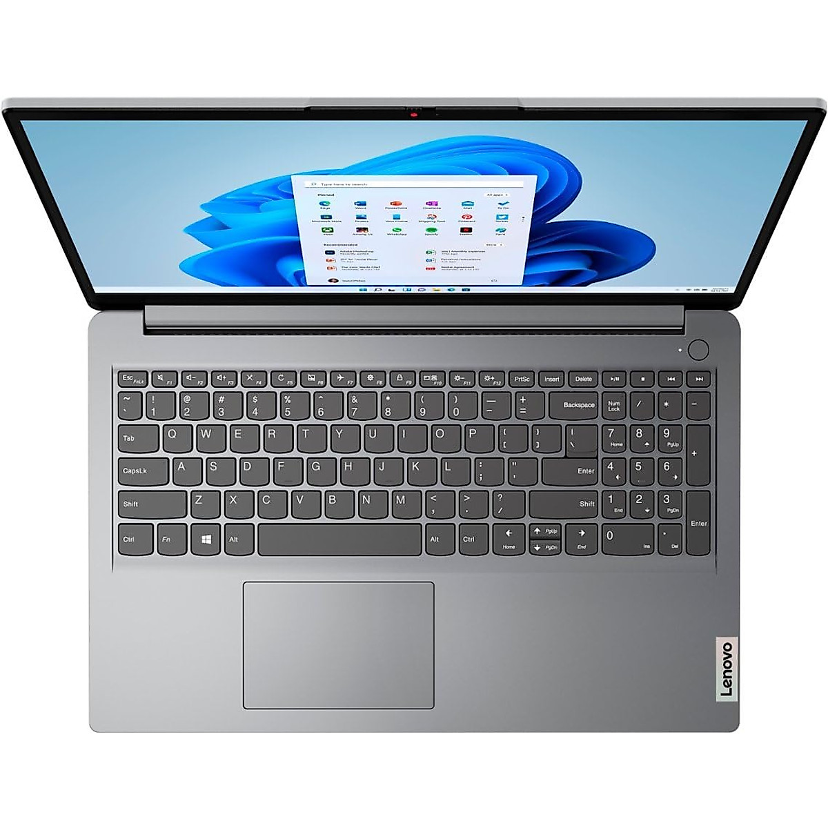 Lenovo Ideapad 1 15.6" HD Laptop | AMD Athlon Silver 7120U Processor | 4GB RAM DDR5| 128GB SSD | AMD Radeon Graphics | Windows 11 Home | Grey | Bundle with USB 3.0 Hub